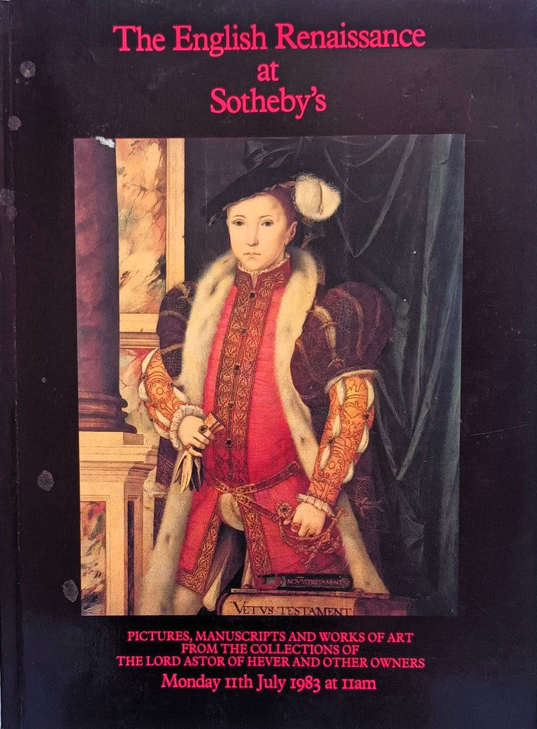 Sotheby's~ The English Renaissance ~ London ~ 11. 07. 1983 – Applecross ...